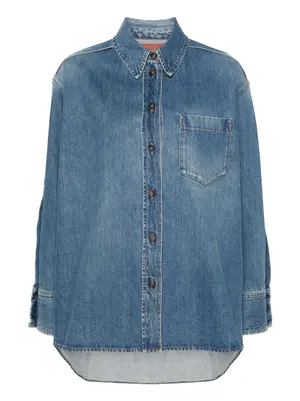 VICTORIA BECKHAM Victoria Beckham Pleated Denim Shirt