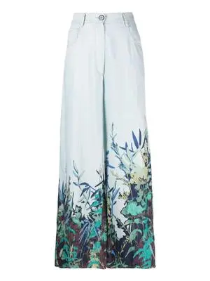 FORTE_FORTE Forte Forte High-Rise Wide-Leg Cotton-Linen Pants