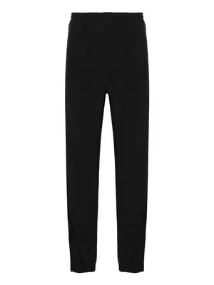 MSGM Logo-embroidered Tapered Trousers - Black
