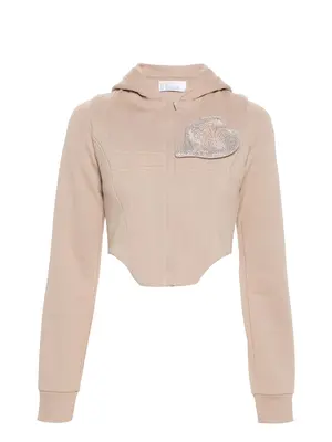 GIUSEPPE DI MORABITO Giuseppe Di Morabito Rhinestone-Embellished Corset Top