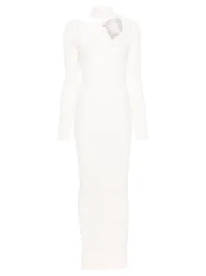 Giuseppe Di Morabito Crystal-embellished Knitted Dress - Neutrals