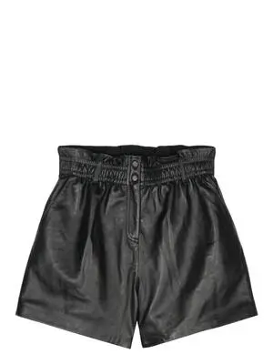 Ba&sh Aglae Leather Shorts - Black