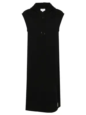 COURREGES Sleeveless Hooded Maxi Dress - Black