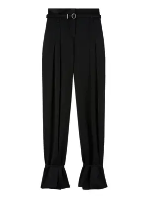 JIL SANDER Belted Ankle-tie Trousers - Black