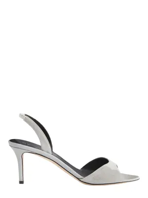GIUSEPPE ZANOTTI Lilibeth 70mm Leather Sandals - Silver