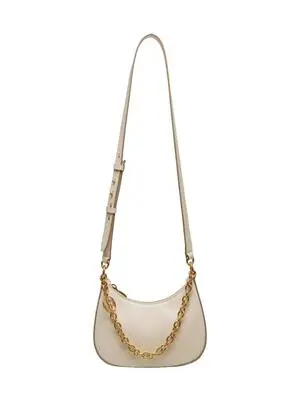 Bally Leather Crossbody Bag With Emblem Charm - Neutrals