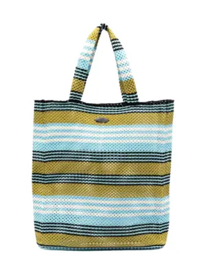 LANVIN Striped Crochet Tote Bag - Blue