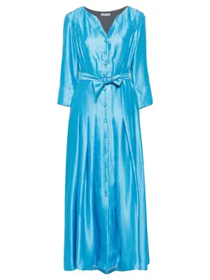 BARUNI Cosmos Belted Maxi Dress - Blue