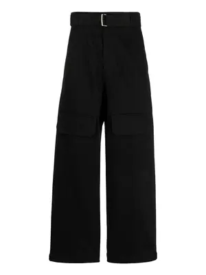 SONGZIO High-waist Cropped Trousers - Black
