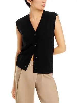 Bloomingdale'S C By Bloomingdale's Cashmere Buttoned Vest Black