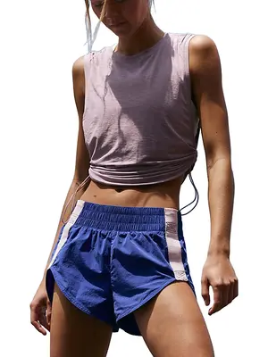 Free People FP Movement Trail Angel Shorts Sapphire Skies Combo