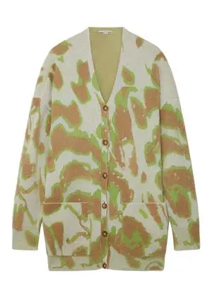 STELLA MCCARTNEY Abstract Pattern Oversized Knit Cardigan