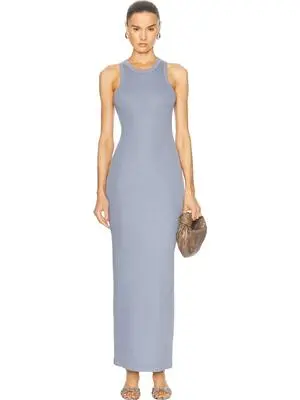 Sprwmn Racer Maxi Dress - Steel Blue
