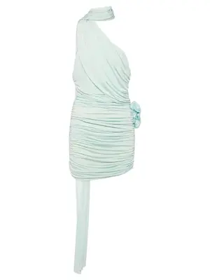 Magda Butrym Scarf-detail Ruched Minidress - Blue
