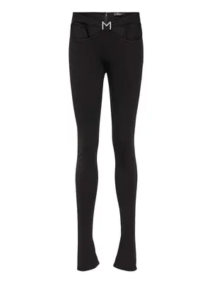 MUGLER Cutout Leggings - Black