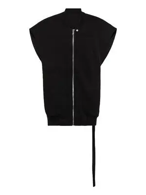 Rick Owens Oversized Cotton Jersey Vest - Black