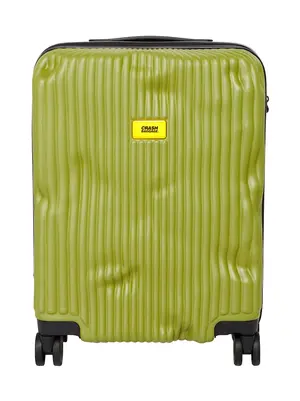 CRASH BAGGAGE Stripe Small Carry-on Suitcase - Green
