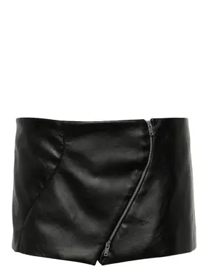 AYA MUSE Zip-detail Mini Skirt - Black