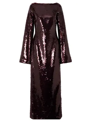 SAFIYAA Allinae Sequined Maxi Dress