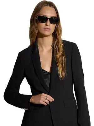 Ralph Lauren Parker Wool Crepe Jacket - Black