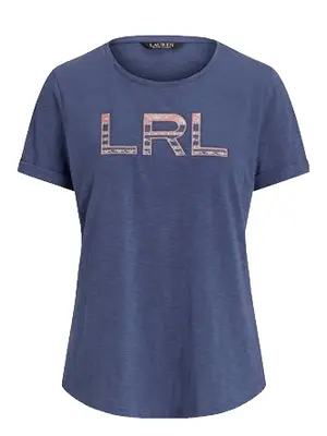 Ralph Lauren Logo Cotton Jersey Tee - Navy
