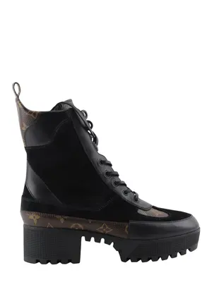 LOUIS VUITTON Laureate Platform Desert Boot - Black