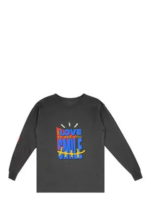 CACTUS JACK BY TRAVIS SCOTT Travis Scott X Mcdonald's Smile Long-sleeve T-shirt - Black