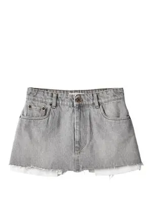 Miu Miu Denim Miniskirt - Grey