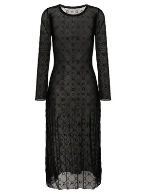 MARINE SERRE Marine Serre Moonogram Mesh Dress