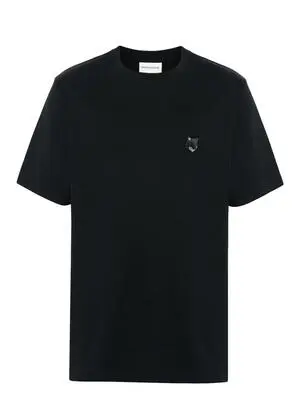 Maison Kitsuné Fox-patch Cotton T-shirt - Black