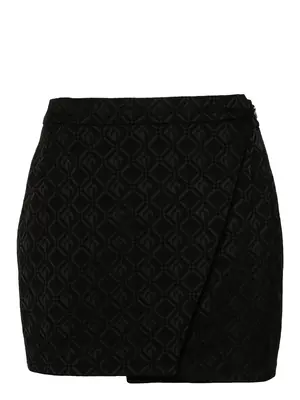 MARINE SERRE Moon Diamont Jacquard Miniskirt - Black