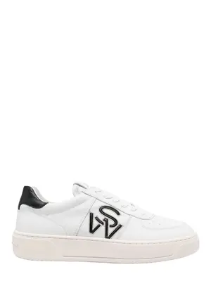 STUART WEITZMAN Courtside Leather Sneakers - White