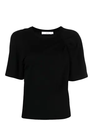 IRO PARIS Gathered Wide-sleeve T-shirt - Black