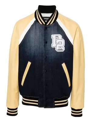 Dsquared2 Panelled Bomber Jacket - Blue