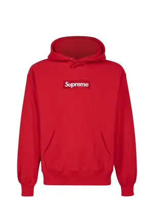 Supreme Box Logo Cotton Hoodie Red