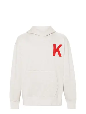 Kenzo Lucky Tiger Logo-embroidered Hoodie - Grey
