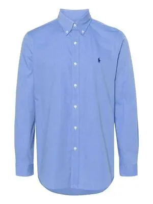 Polo Ralph Lauren Polo Pony-embroidered Poplin Shirt - Blue