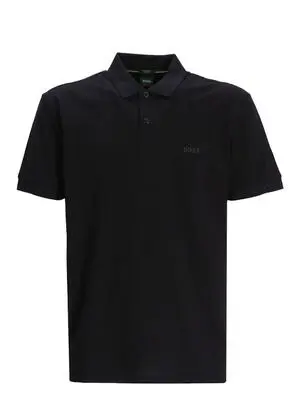 BOSS Paule 4 Cotton Polo Shirt - Black