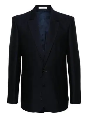 Valentino Garavani V-detail Single-breasted Blazer - Blue