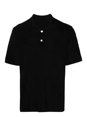 Jacquemus Le Polo Maille Knitted Polo Top - Black