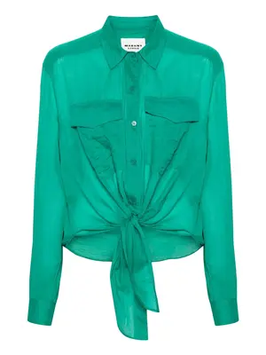 MARANT ETOILE Nath Organic Cotton Shirt - Green