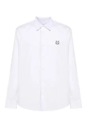 Maison Kitsuné Fox-patch Cotton Shirt - White