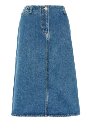 Magda Butrym Denim Midi Skirt - Blue
