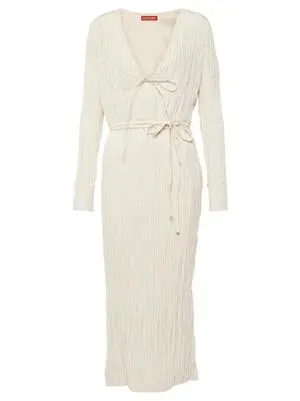 Altuzarra Carol Tie-detailed Midi Dress - White