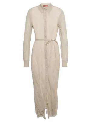 Altuzarra Agnes Cotton And Silk Shirt Dress - Beige