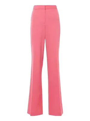 Stella McCartney High-rise Flared Wool-blend Pants - Pink