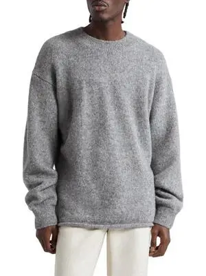 Jacquemus Le Pull Jacquard Logo Alpaca & Merino Wool-blend Sweater - Grey
