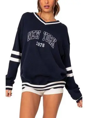 EDIKTED New York Sweater - Navy