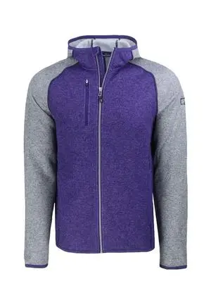 Cutter & Buck Mainsail Full Zip Hooded Jacket - College Purple/polish Heather