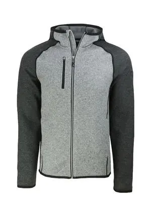 Cutter & Buck Mainsail Full Zip Hooded Jacket - Polished Heather/charcoal